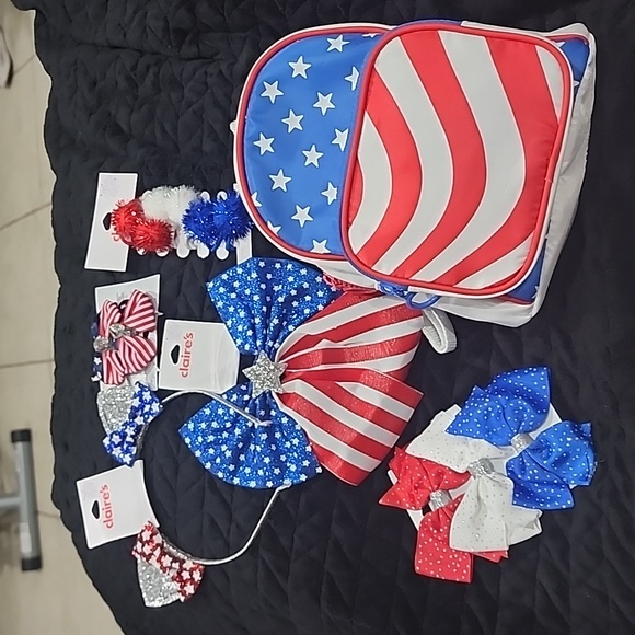 Accessories | 6 Pc Girls 4th Of July Backpack Hair Kit | Poshmark